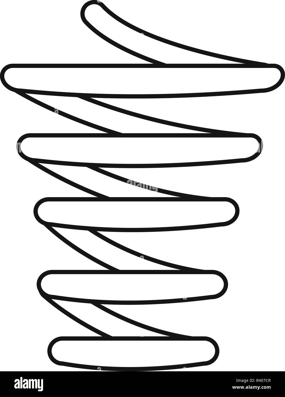 Jump coil icon. Outline jump coil vector icon for web design isolated ...