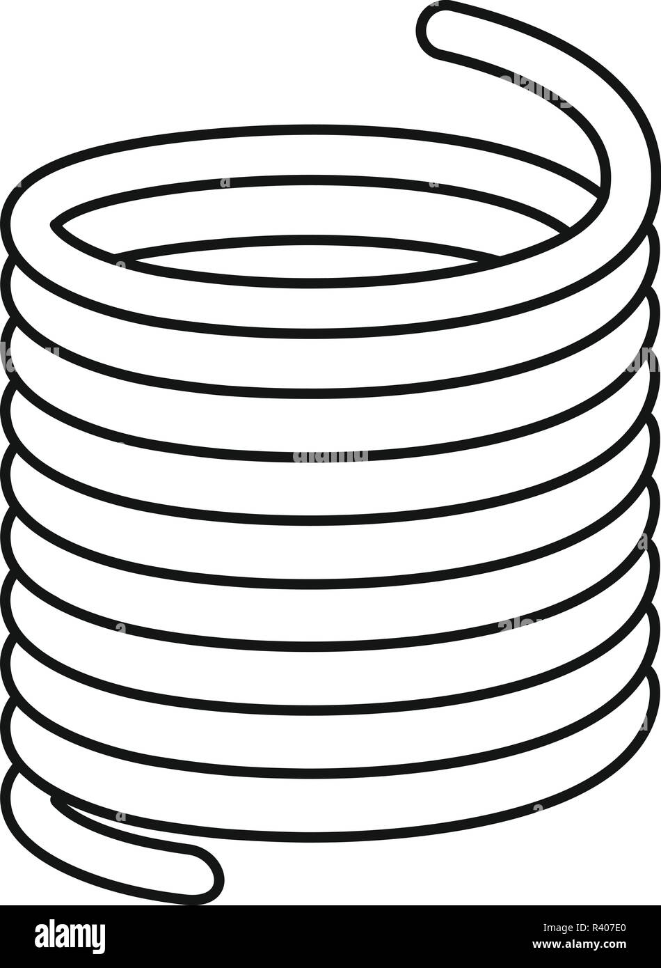 Flexible cable icon. Outline flexible cable vector icon for web design ...