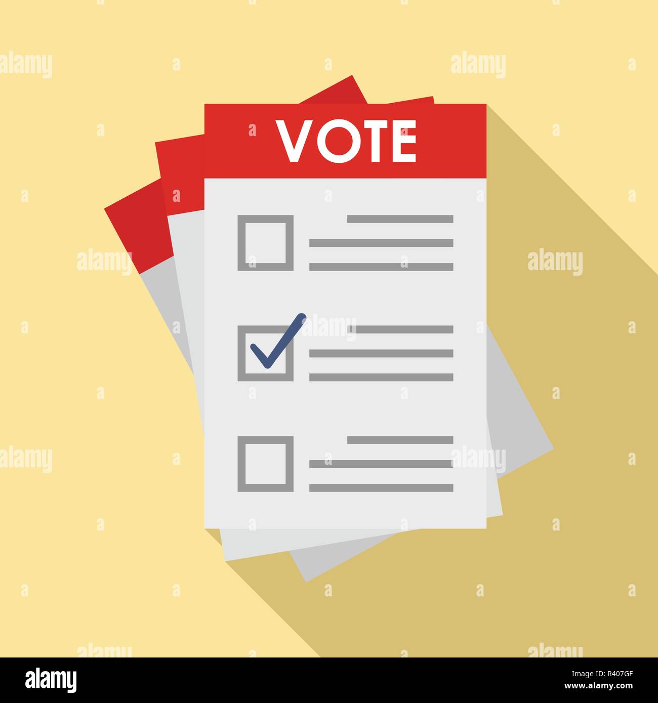 Election paper icon. Flat illustration of election paper vector icon ...