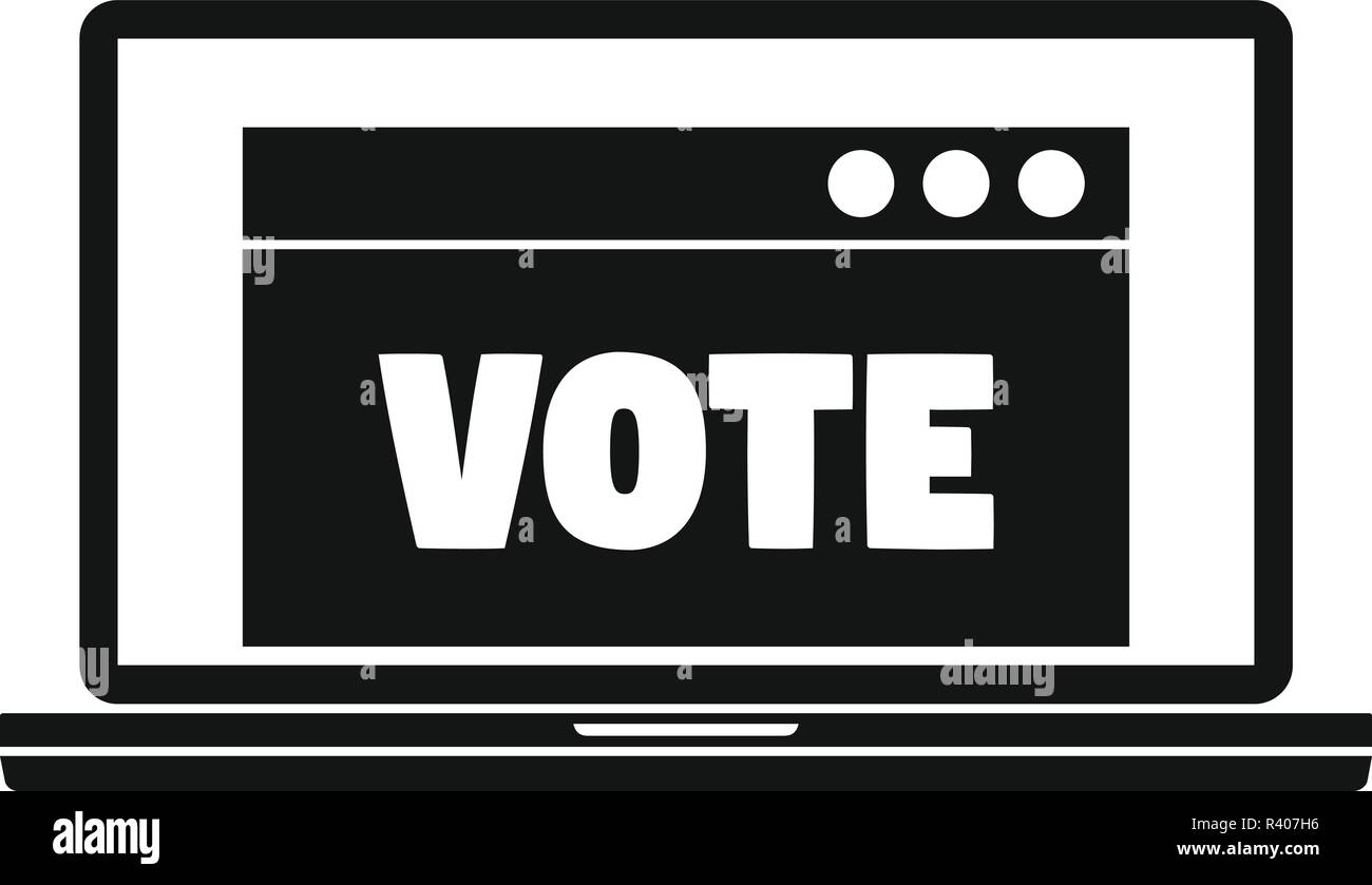 Online vote icon. Simple illustration of online vote vector icon for ...