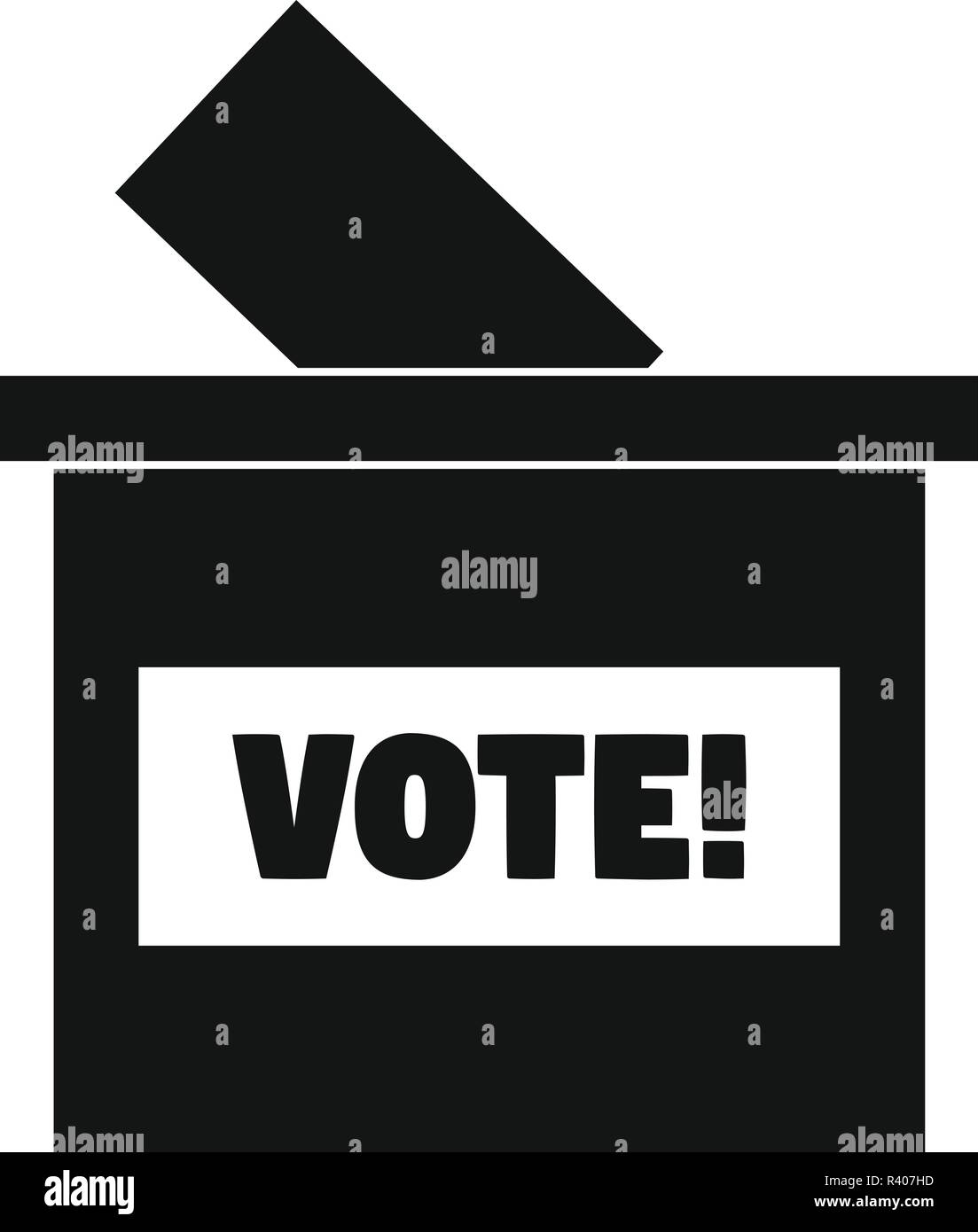 Wood vote box icon. Simple illustration of wood vote box vector icon ...