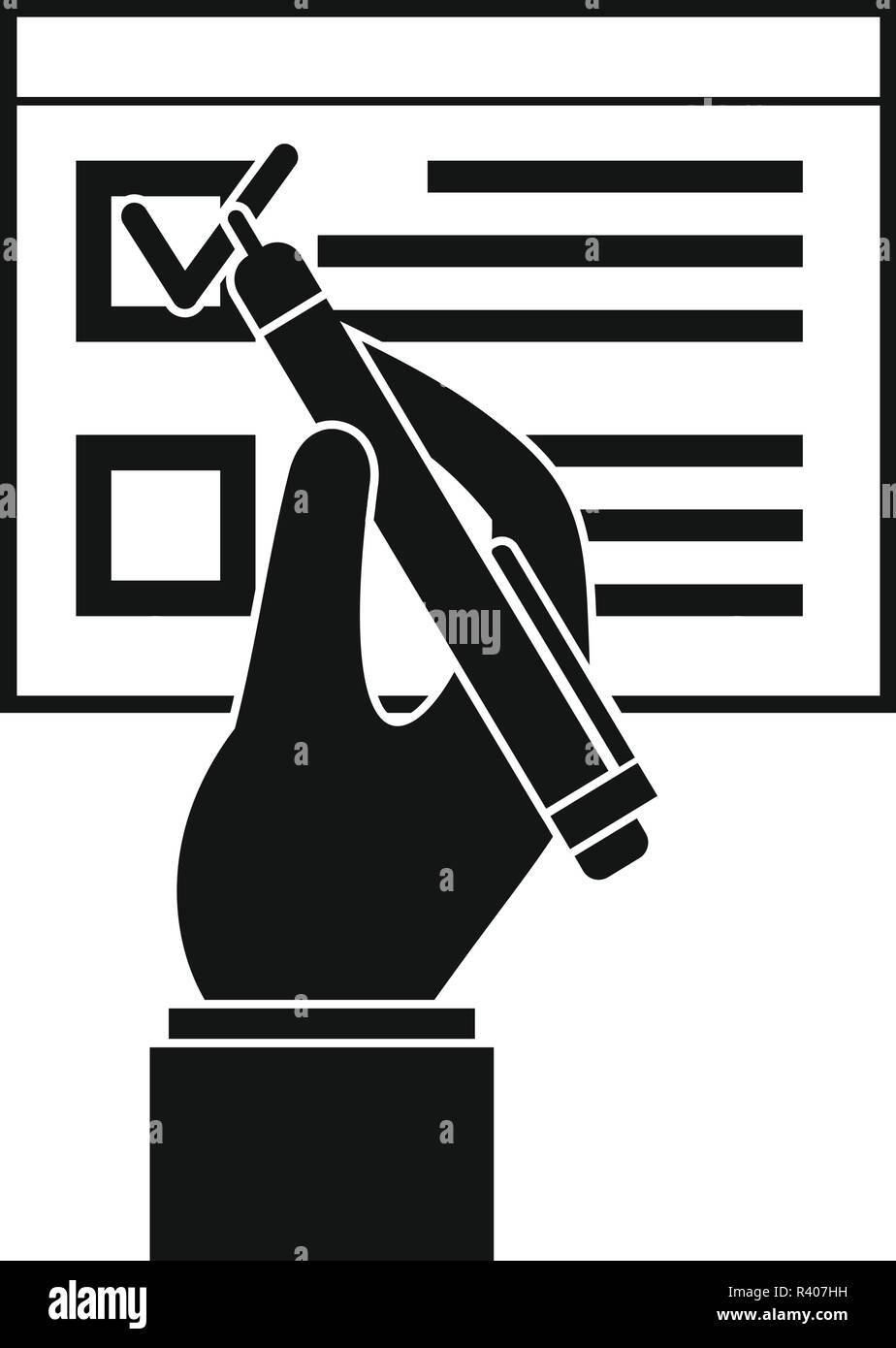 Vote sign paper icon. Simple illustration of vote sign paper vector ...