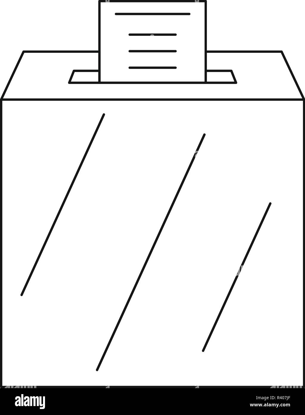 Election box icon. Outline election box vector icon for web design ...