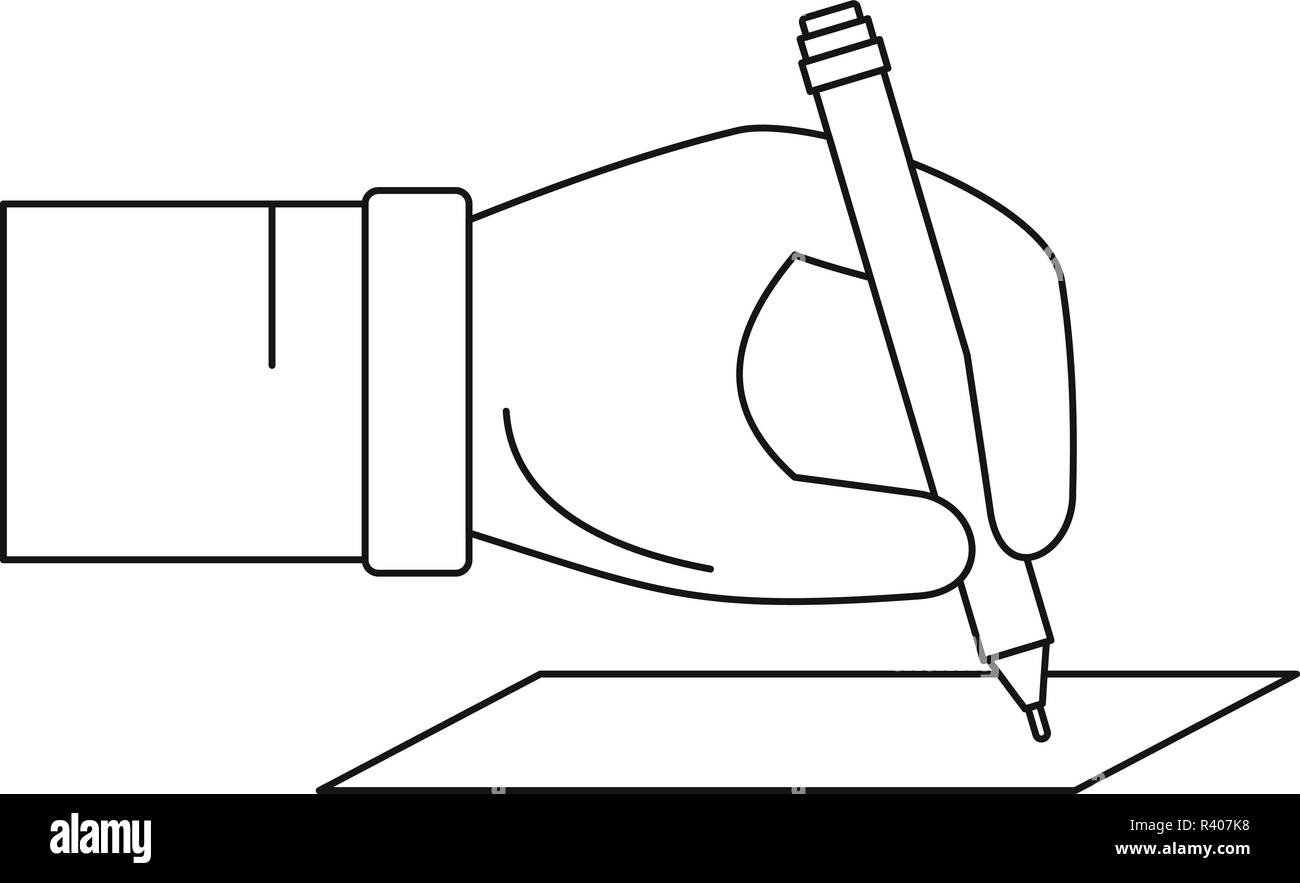 Hand sign election icon. Outline hand sign election vector icon for web ...