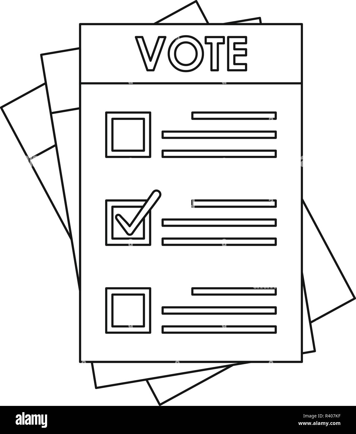 Election paper icon. Outline election paper vector icon for web design ...