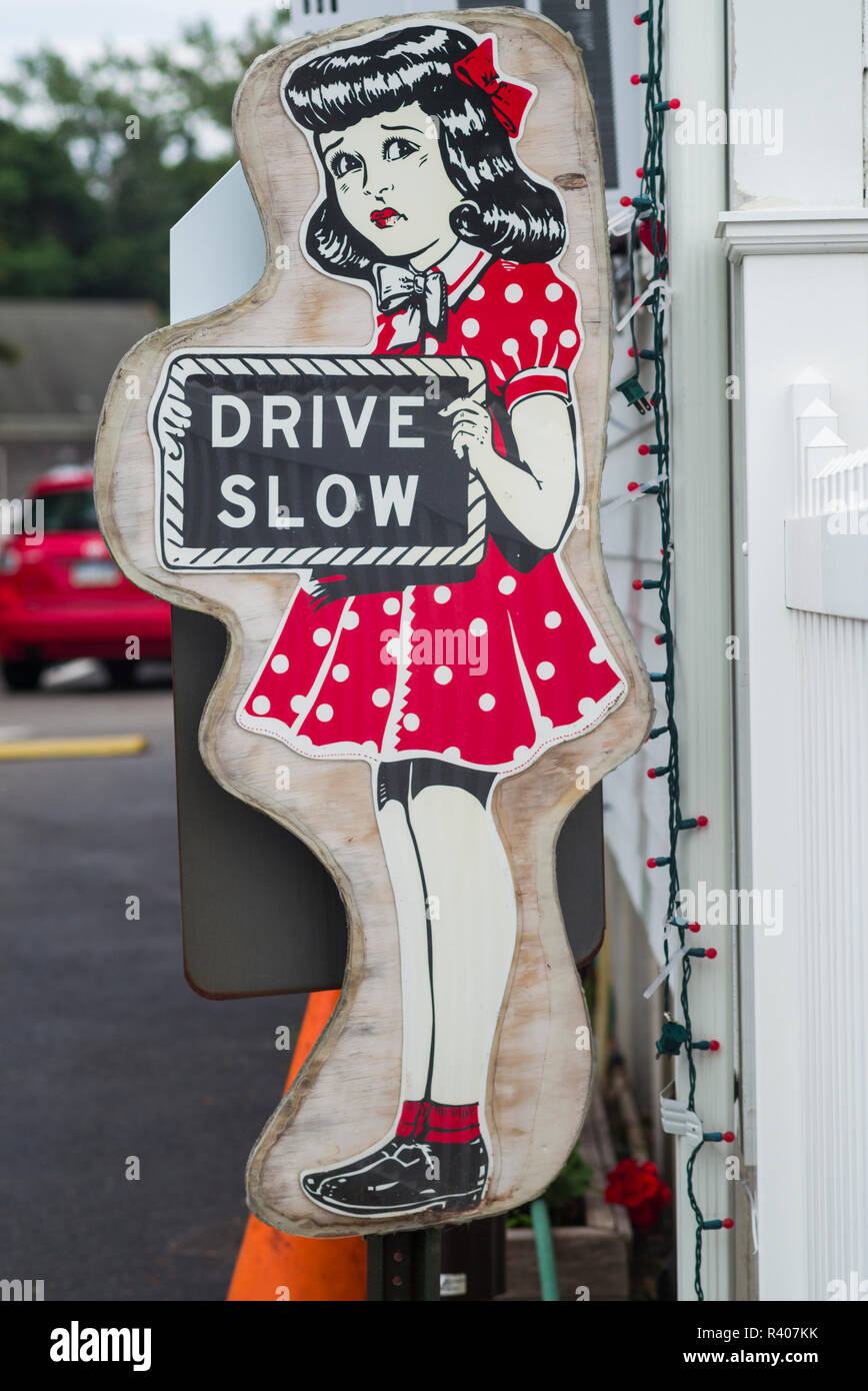 Drive slow sign hi-res stock photography and images - Alamy