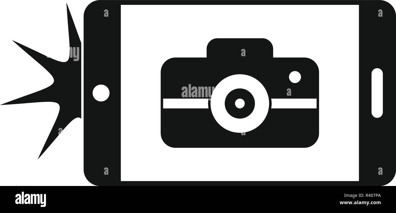 Smartphone take photo icon. Simple illustration of smartphone take ...