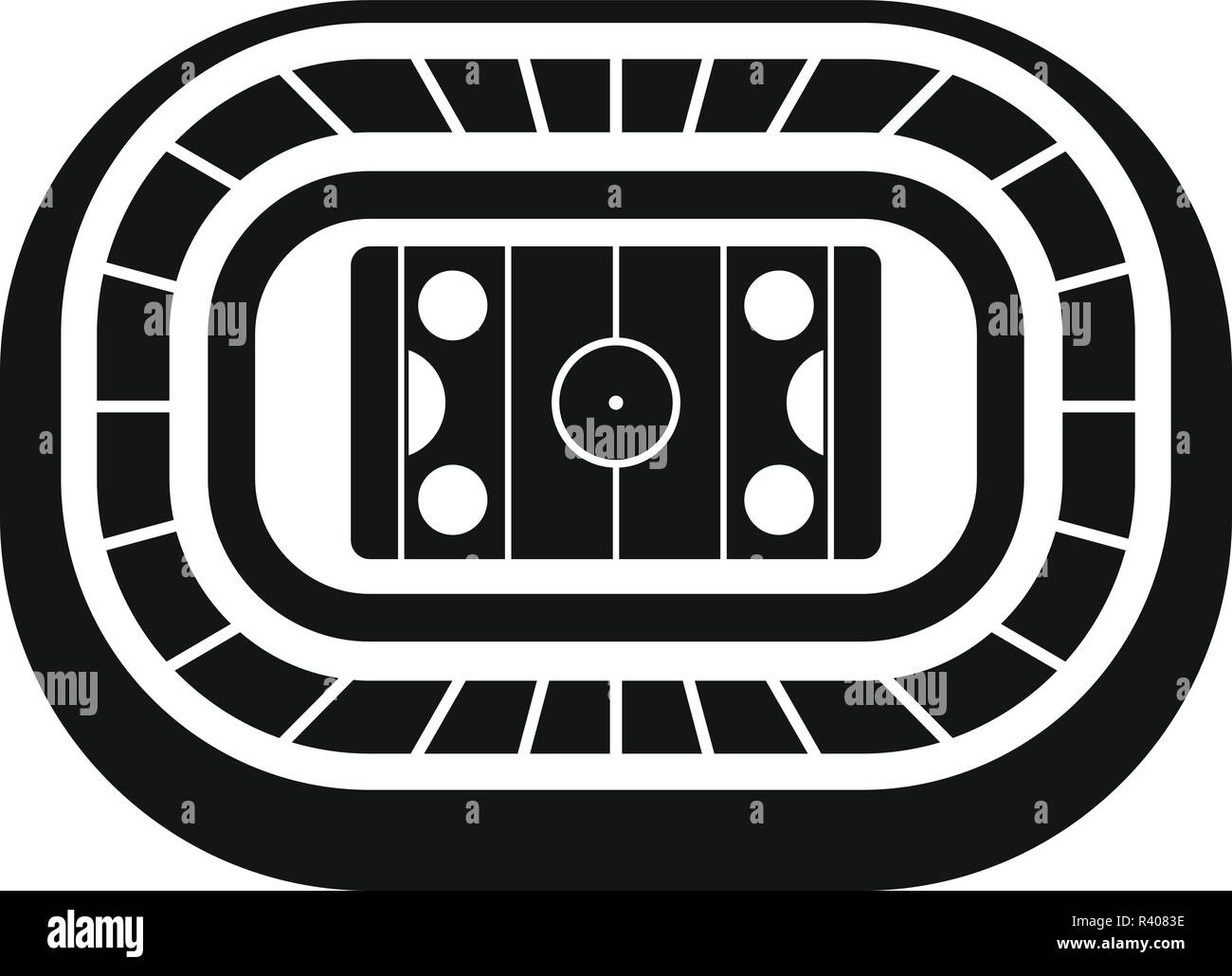 Ice hockey arena icon. Simple illustration of ice hockey arena vector ...
