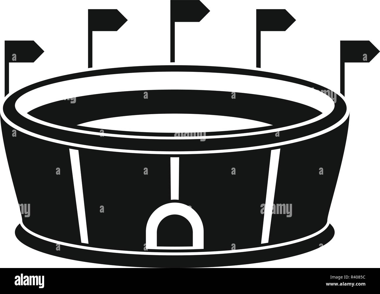 Sport round stadium icon. Simple illustration of sport round stadium ...