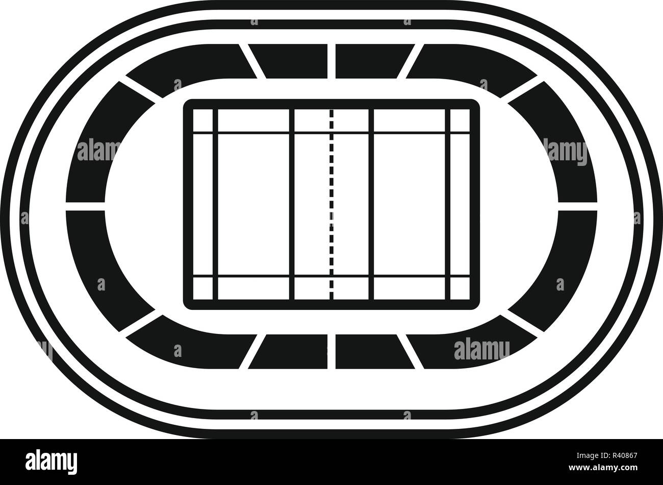 Top volleyball arena icon. Simple illustration of top volleyball arena ...