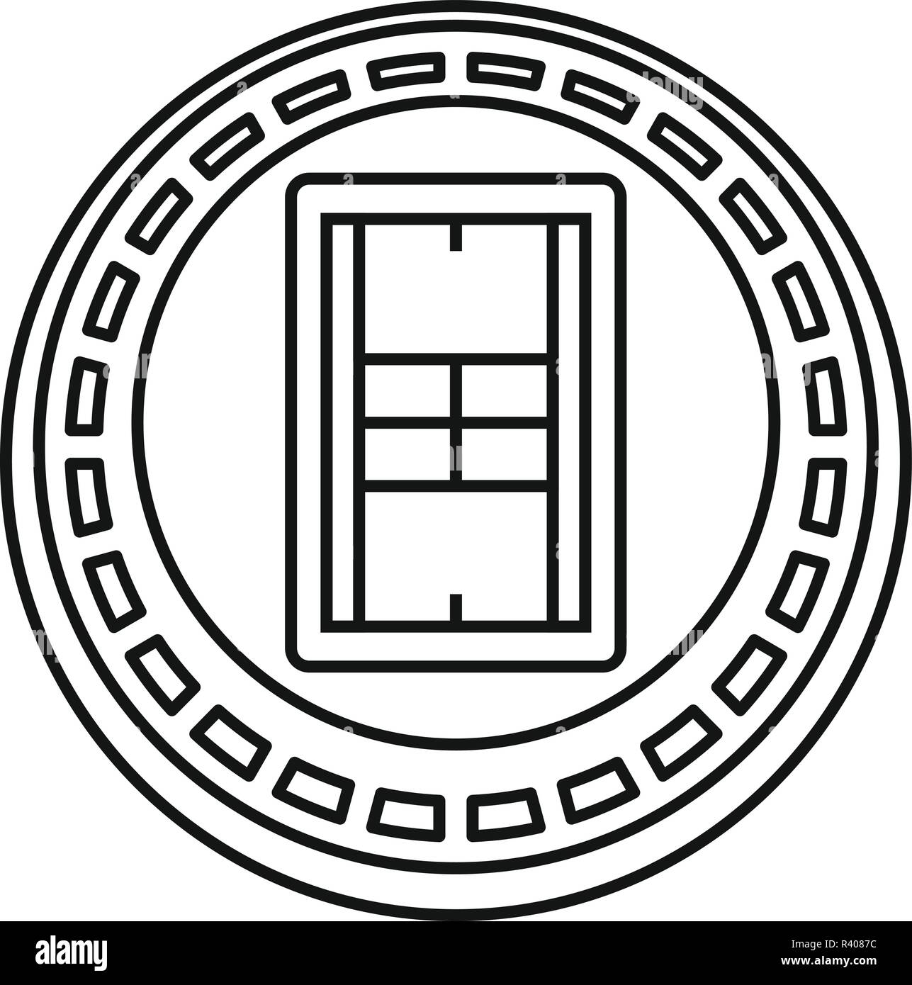 Tennis arena icon. Outline tennis arena vector icon for web design ...