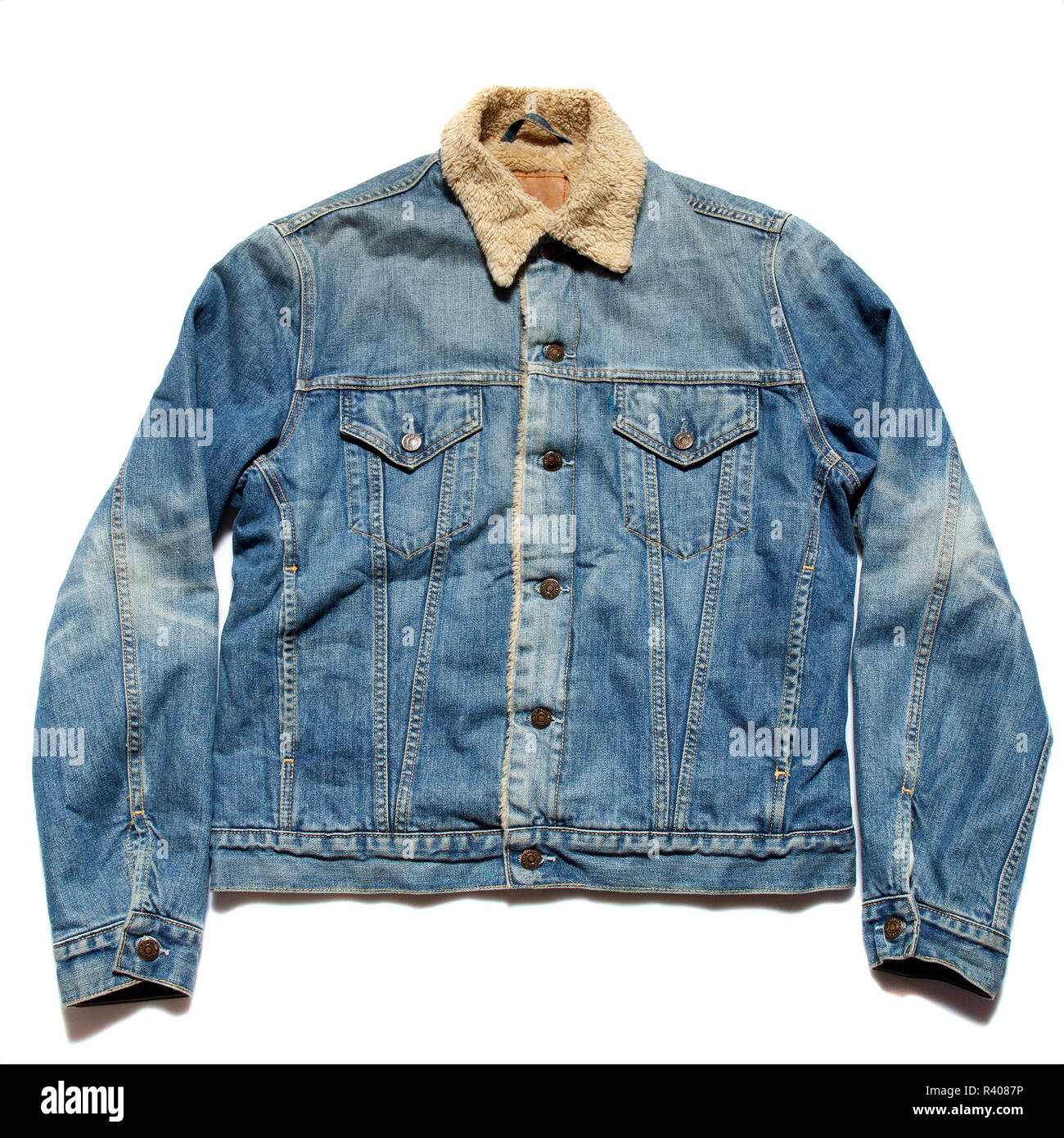 Vintage jean jacket hi-res stock photography and images - Alamy