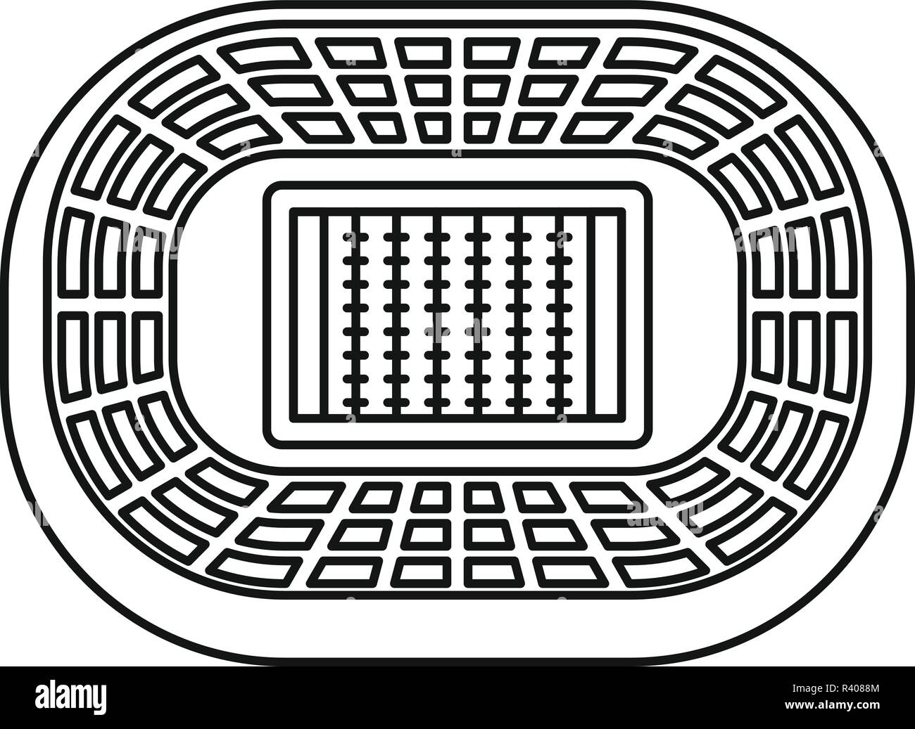 Top sport arena icon. Outline top sport arena vector icon for web ...