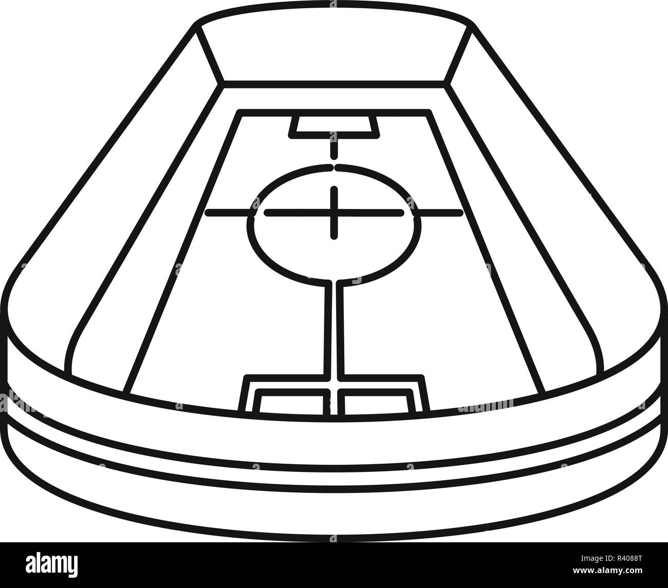 Stadium icon. Outline stadium vector icon for web design isolated on ...