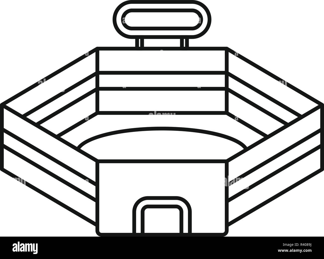 Baseball stadium icon. Outline baseball stadium vector icon for web ...