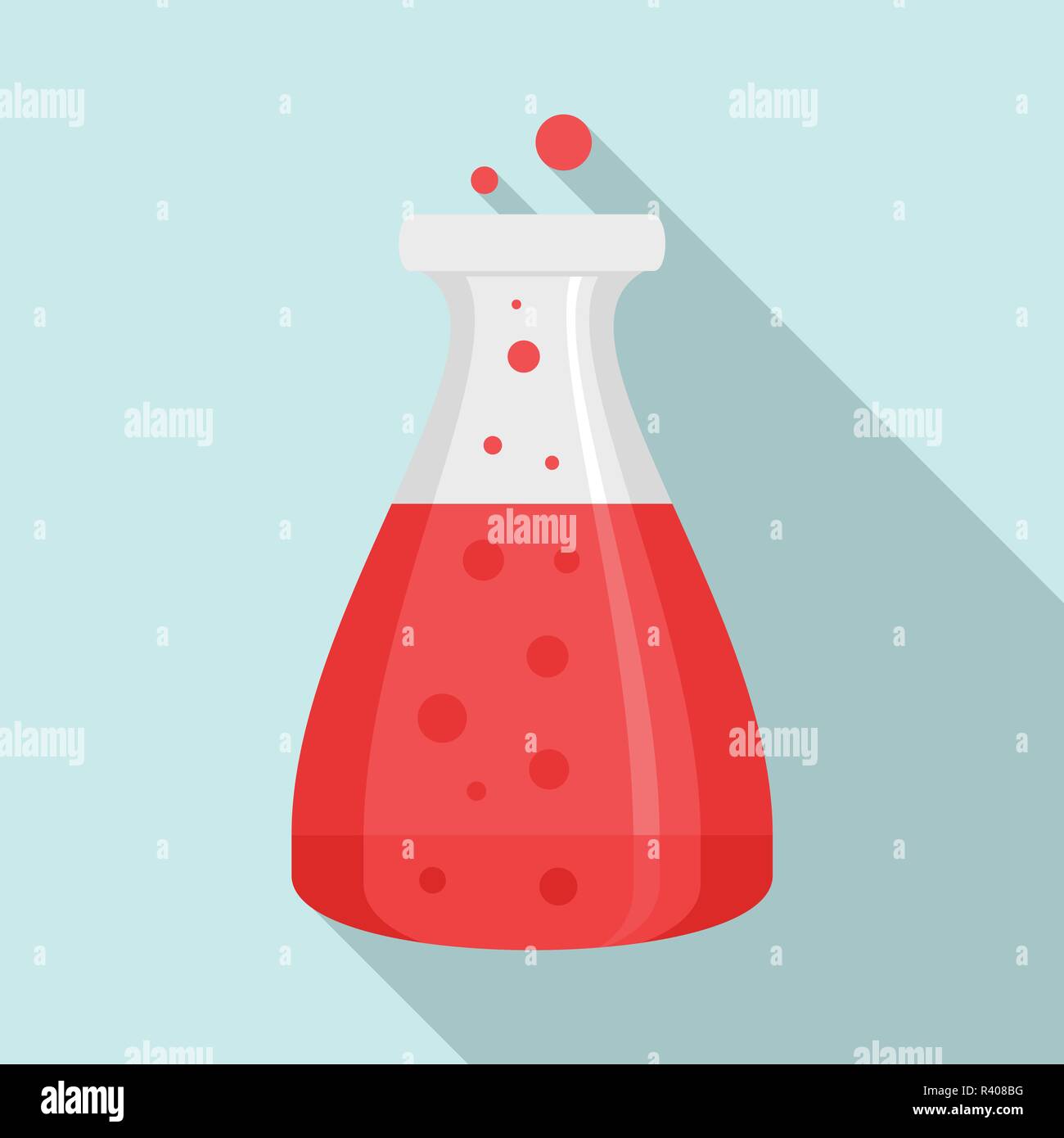 Boiling flask icon. Flat illustration of boiling flask vector icon for ...