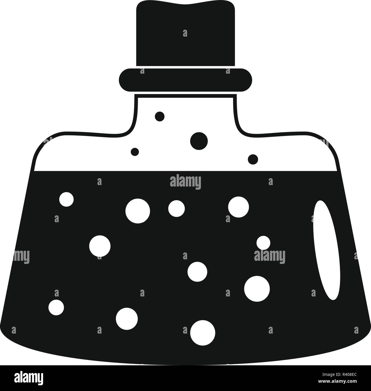 Boiling flask icon. Simple illustration of boiling flask vector icon ...