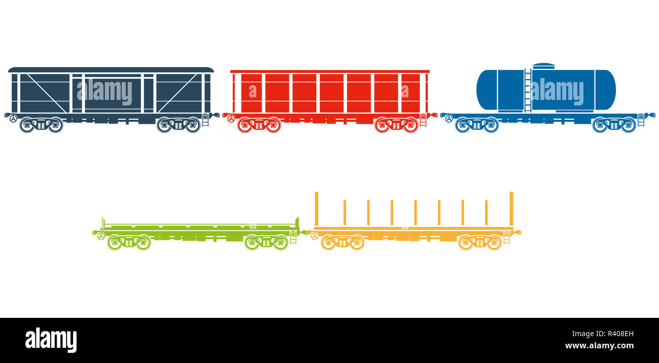 Rail freight cars Cut Out Stock Images & Pictures - Alamy