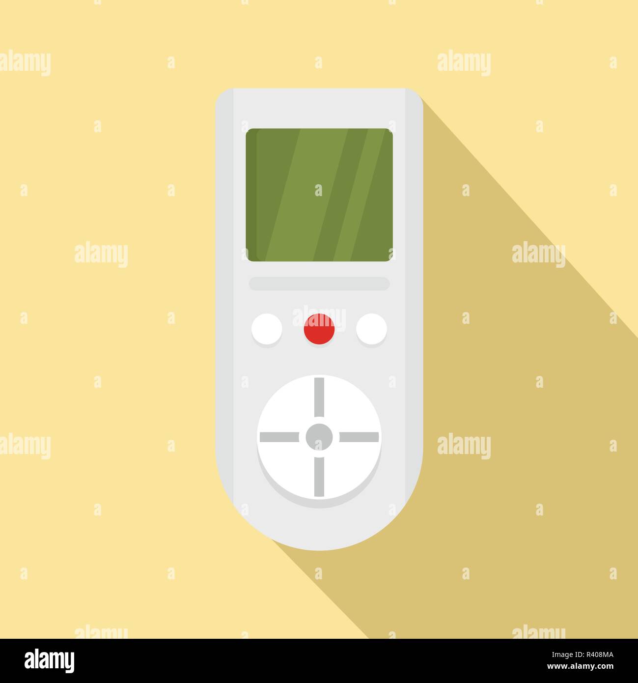 Digital remote control conditioner icon. Flat illustration of digital ...