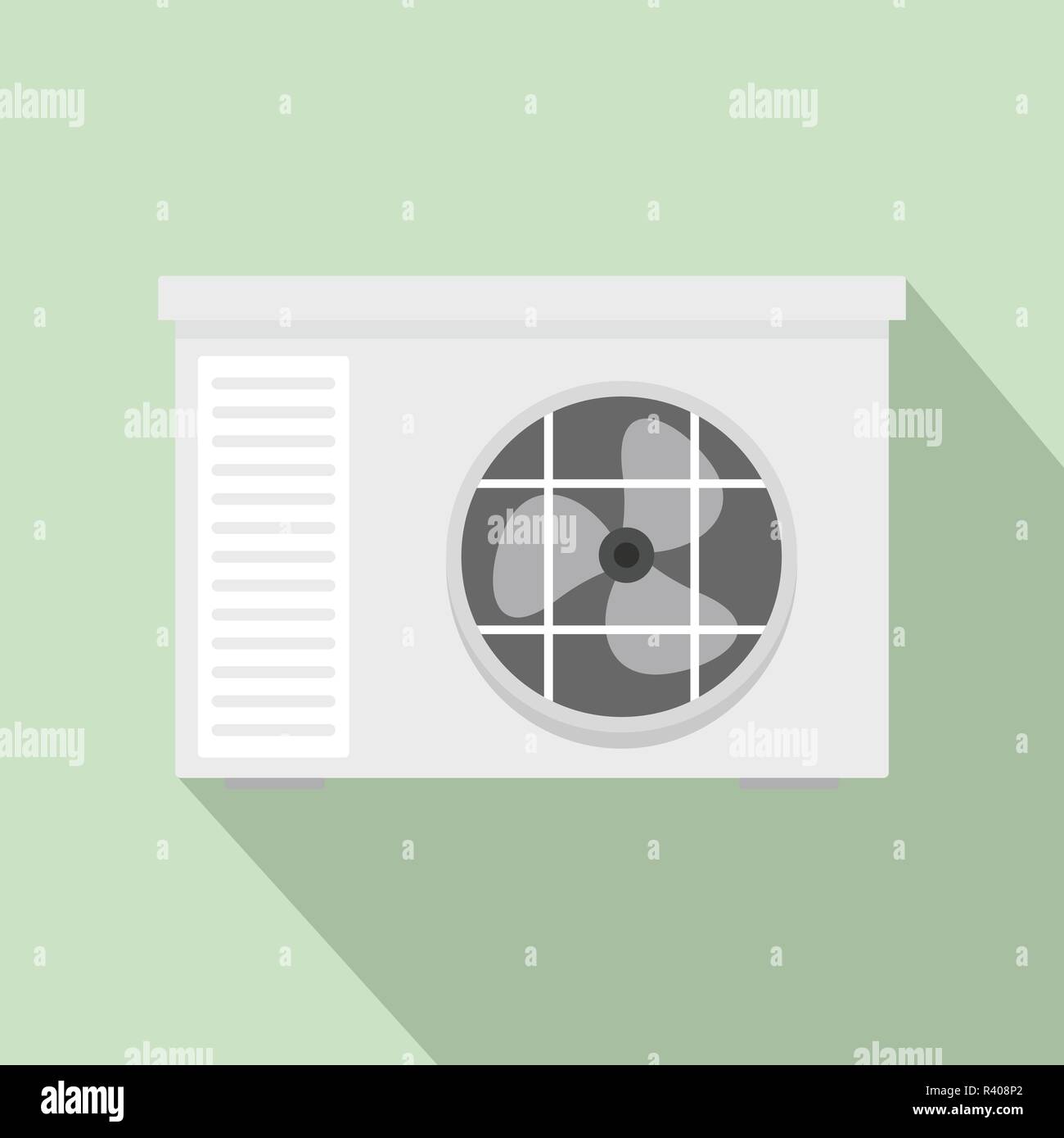 Outdoor air unit conditioner icon. Flat illustration of outdoor air ...