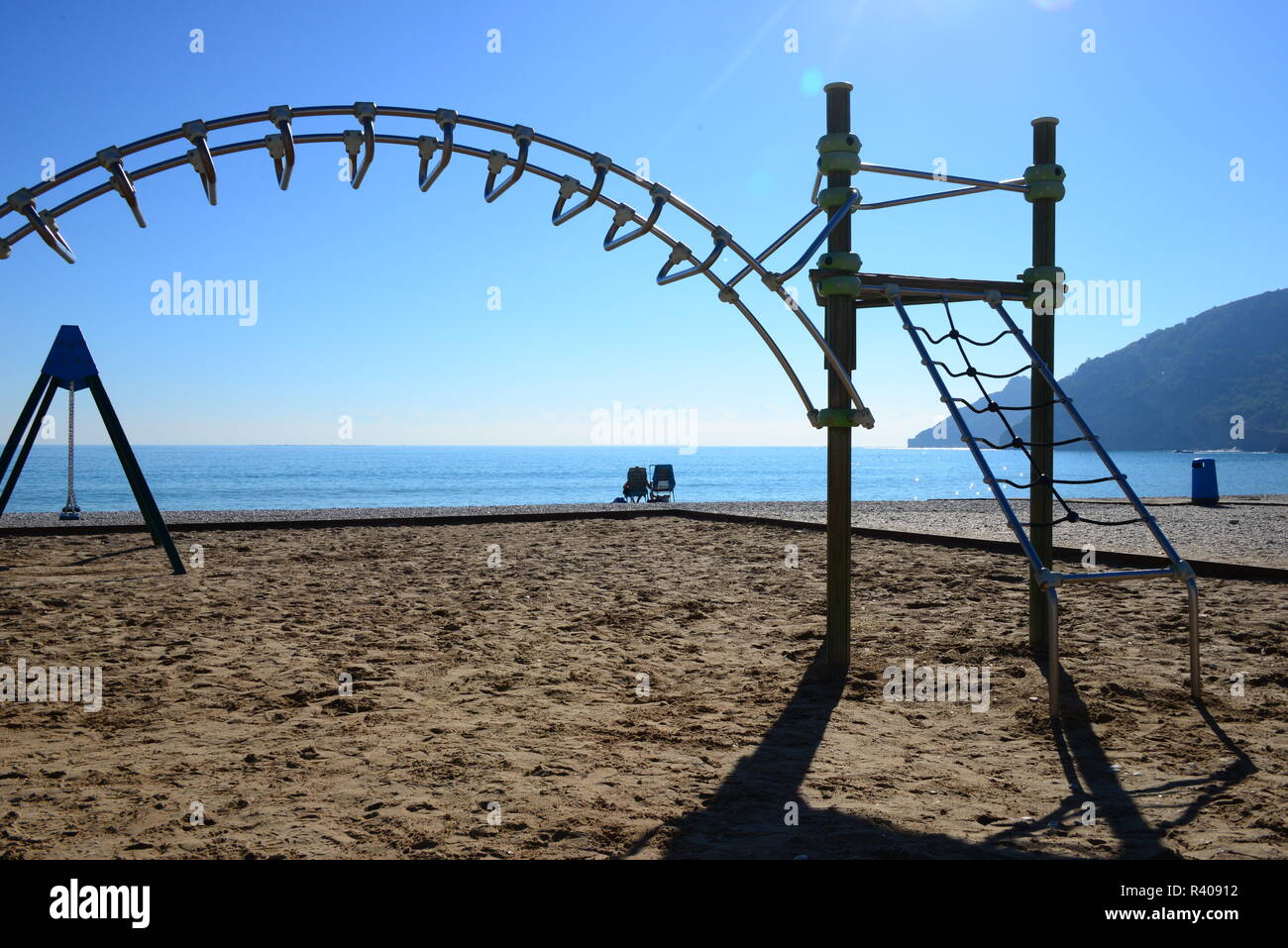 solid beach in mediterranean in spain Stock Photo - Alamy