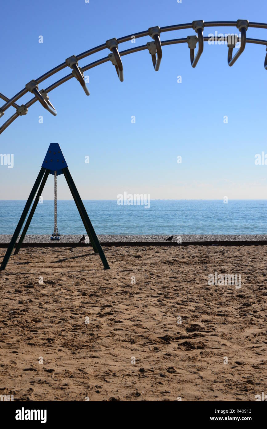 solid beach in mediterranean in spain Stock Photo - Alamy