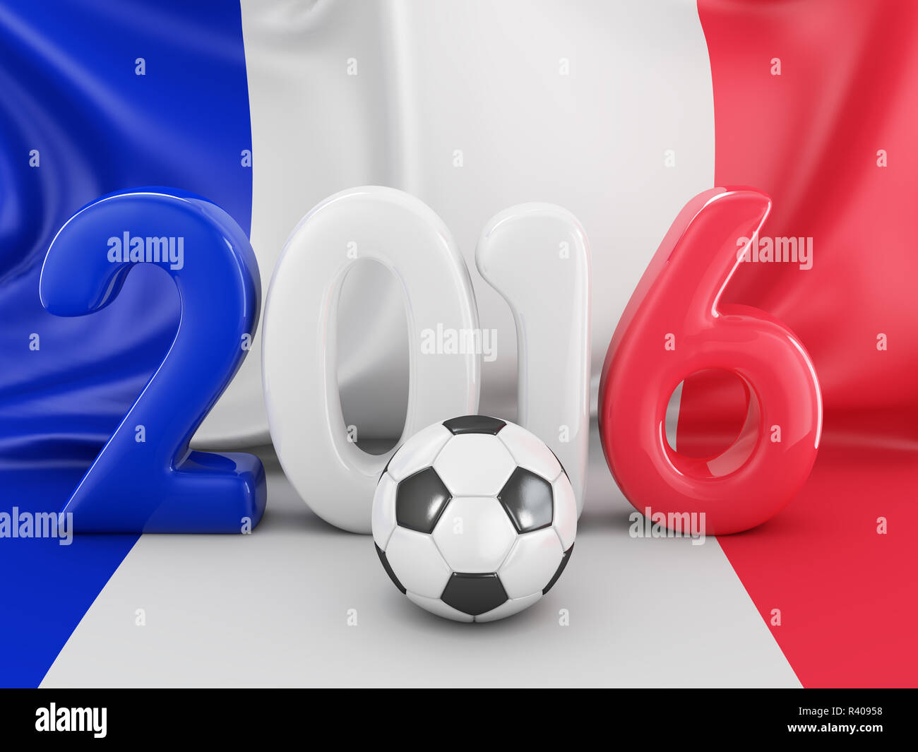 Ball and flag of France Stock Photo - Alamy