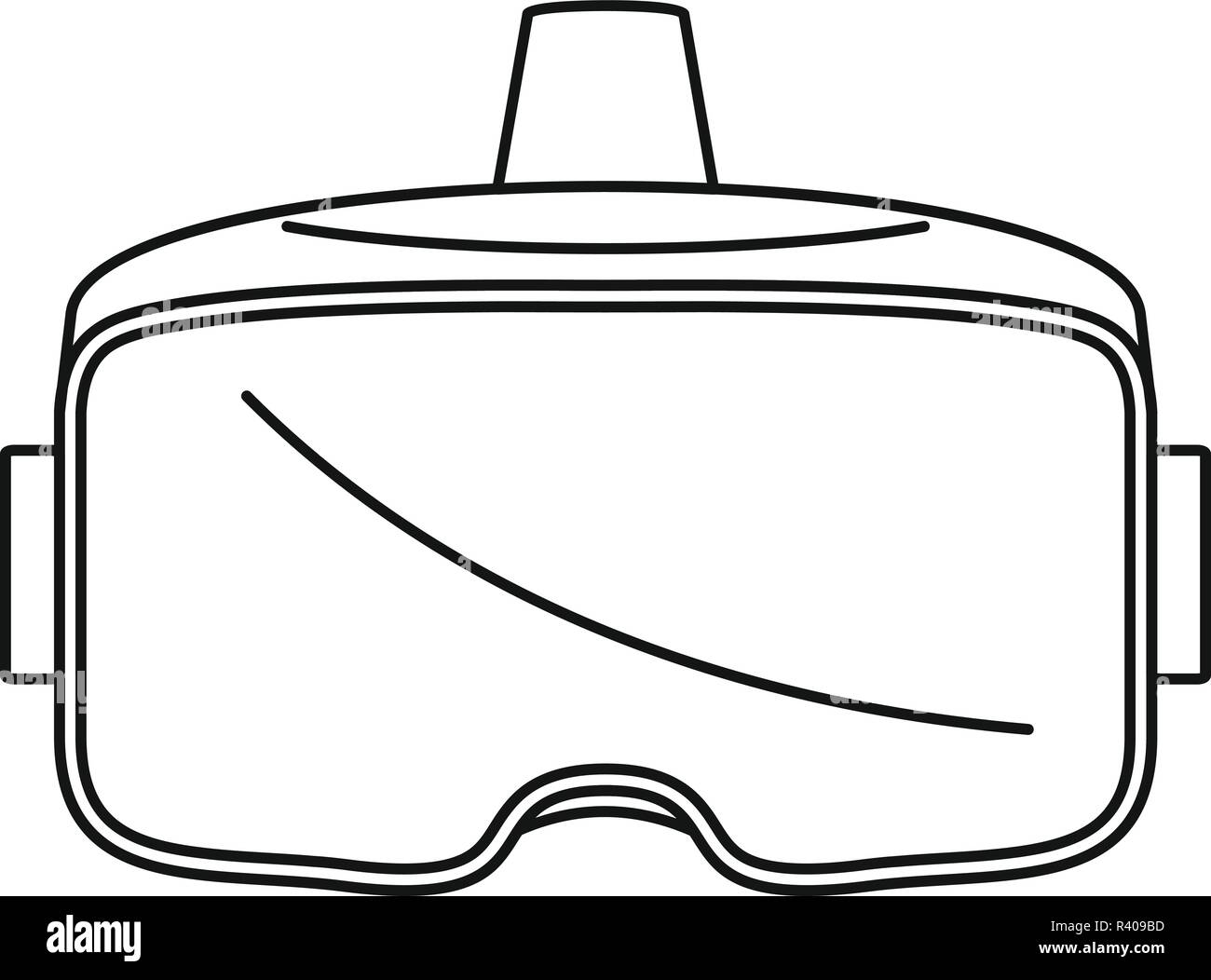 Vr glasses headset icon. Outline vr glasses headset vector icon for web ...