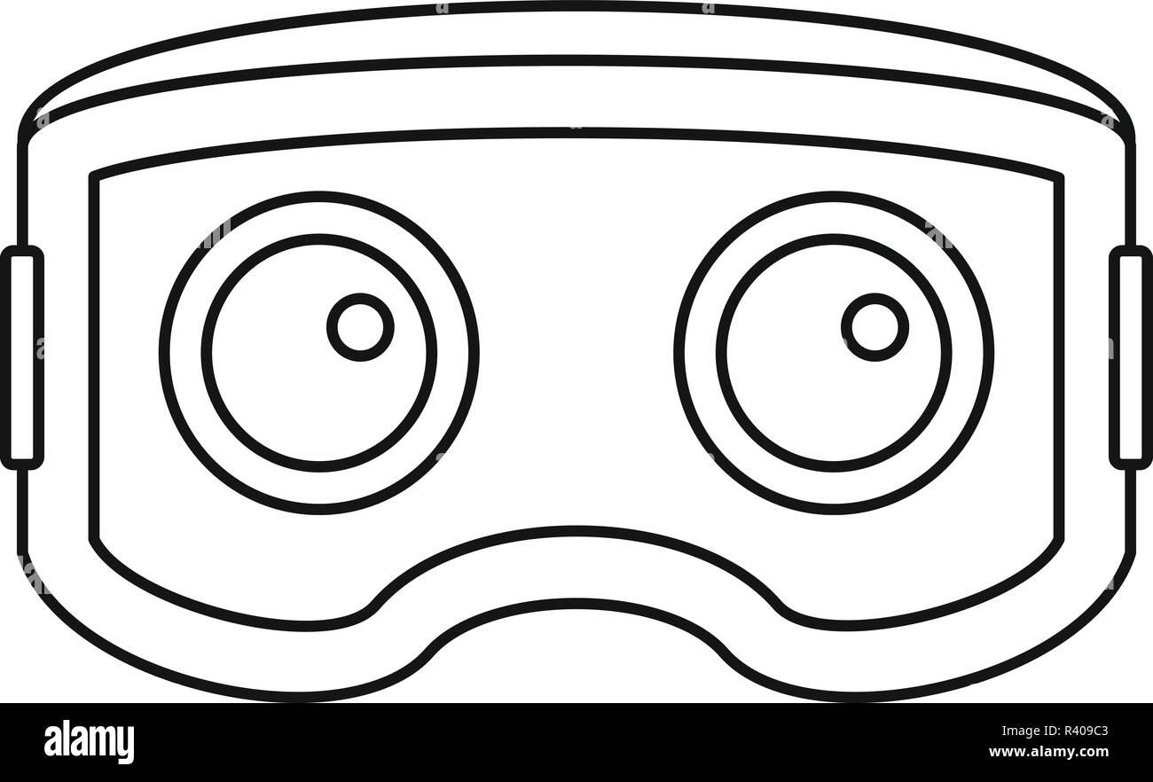 Vr glasses icon. Outline vr glasses vector icon for web design isolated ...