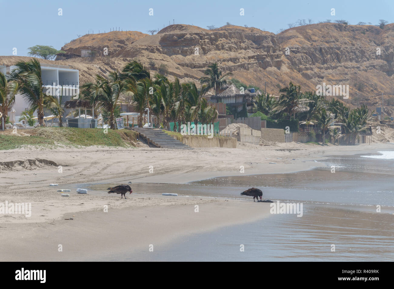 sand beach view of mancora, peru Stock Photo - Alamy