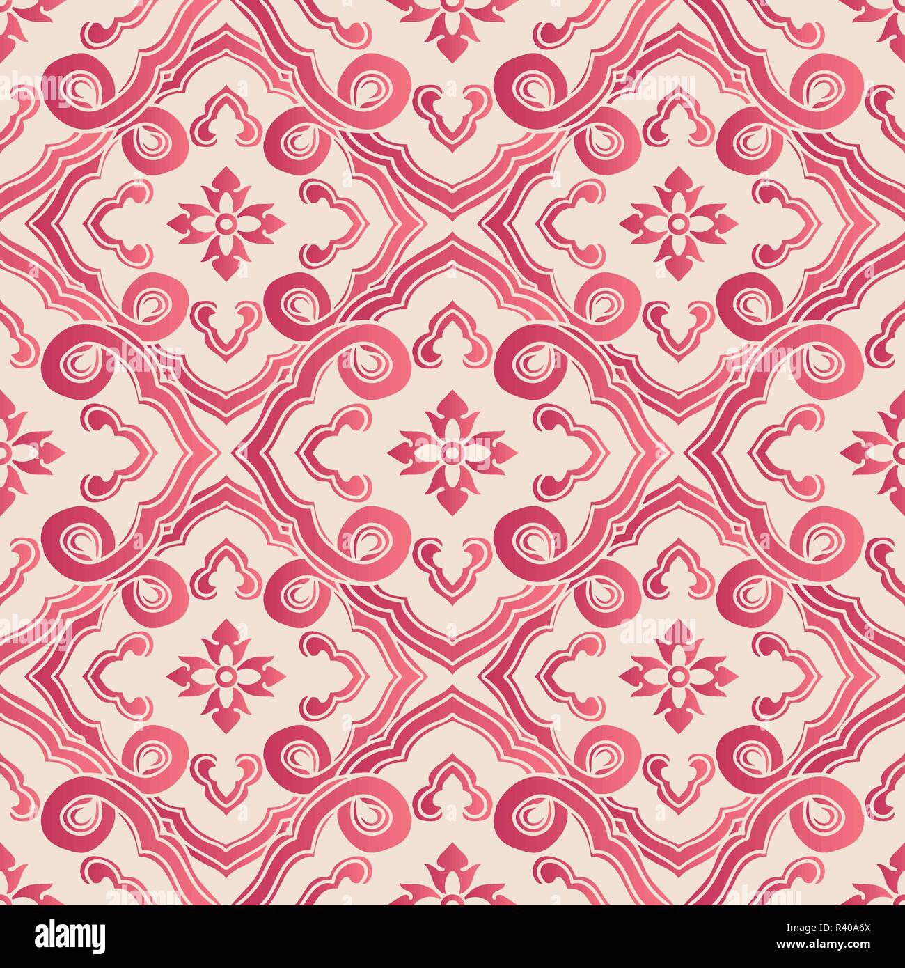 Elegant seamless Chinese style botanic garden flower pattern background ...