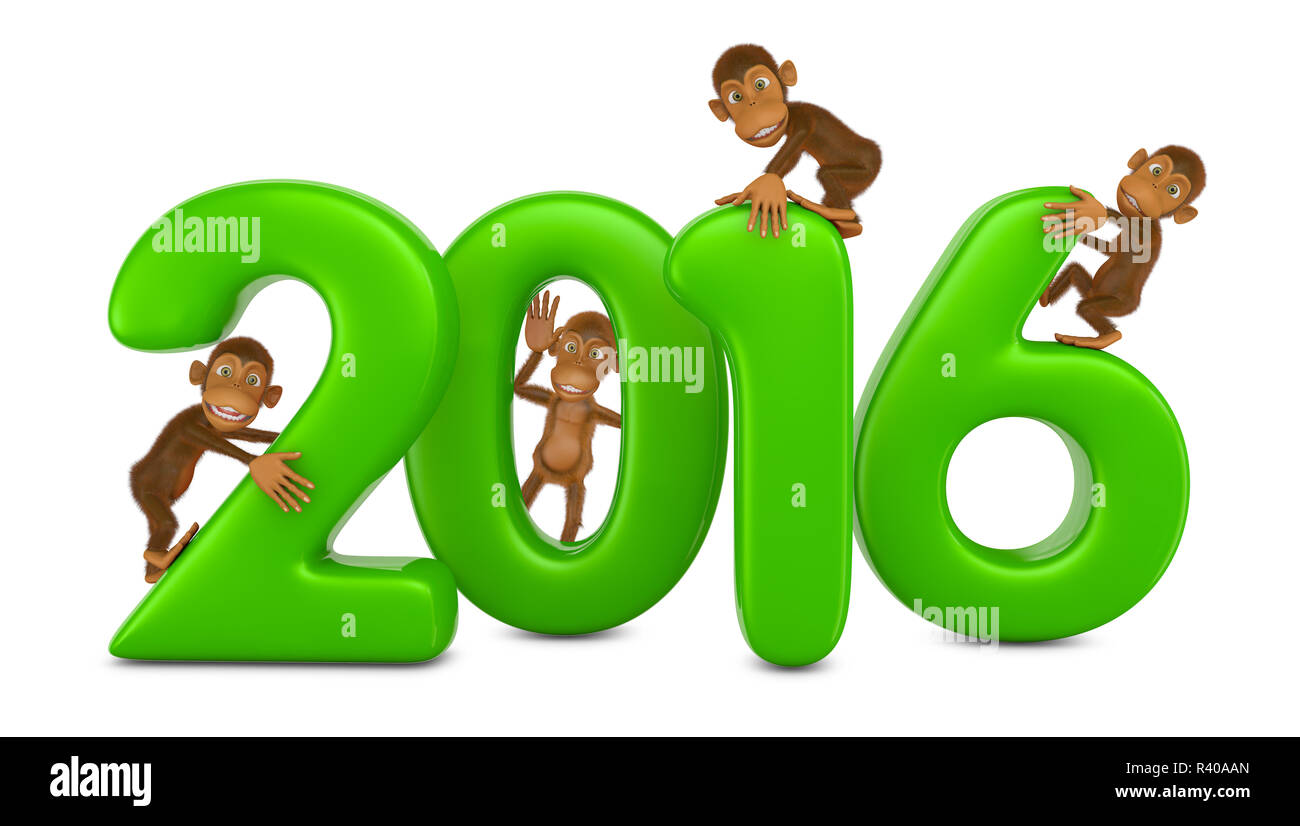 Four funny monkeys Stock Photo - Alamy