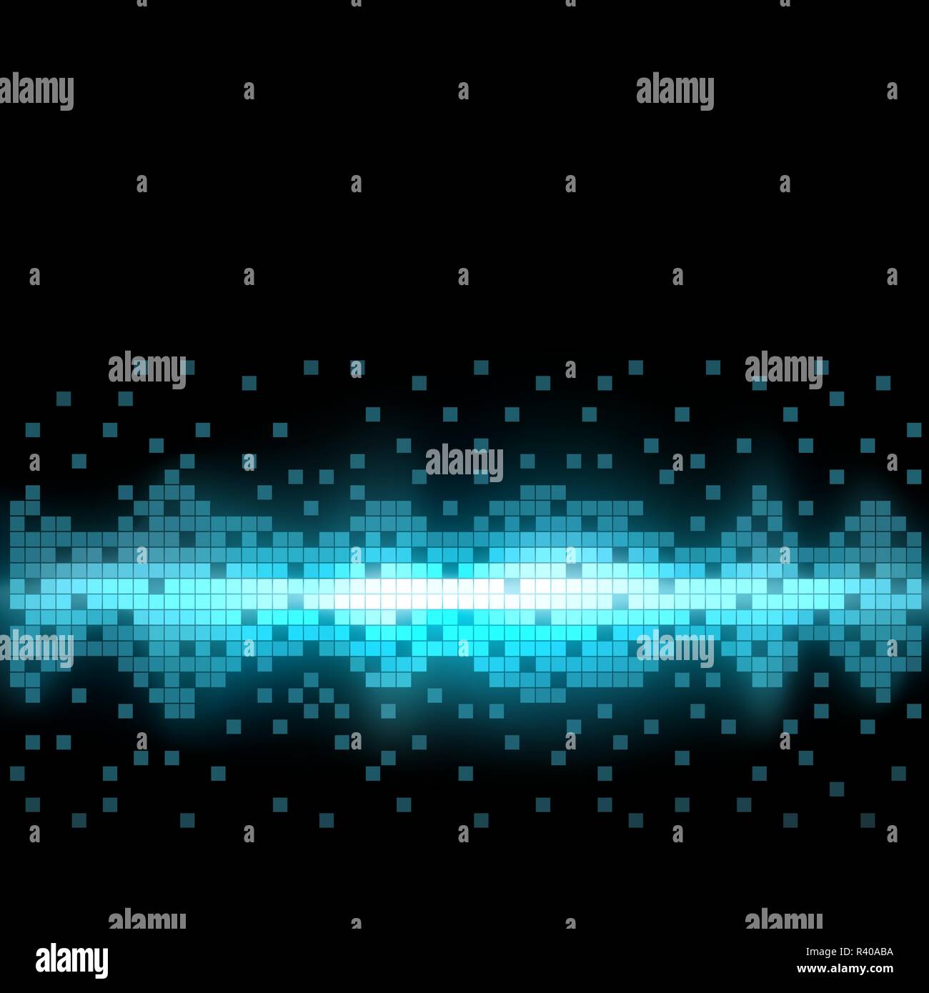 Illuminated Blue Pixels Background Stock Vector Image & Art - Alamy