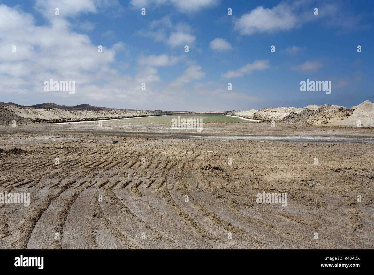 salt mineral mining in Namibia Stock Photo - Alamy