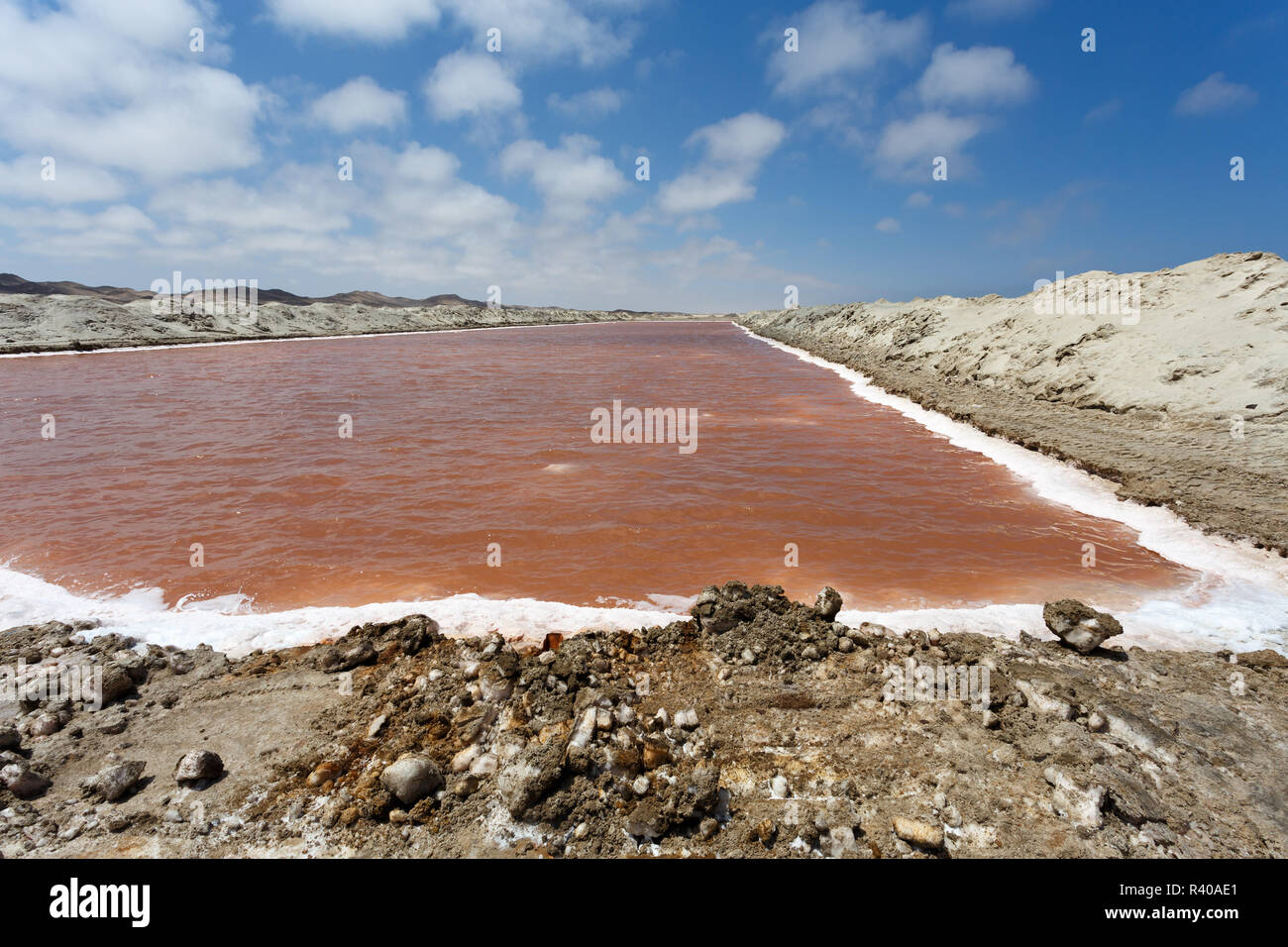 salt mineral mining in Namibia Stock Photo - Alamy