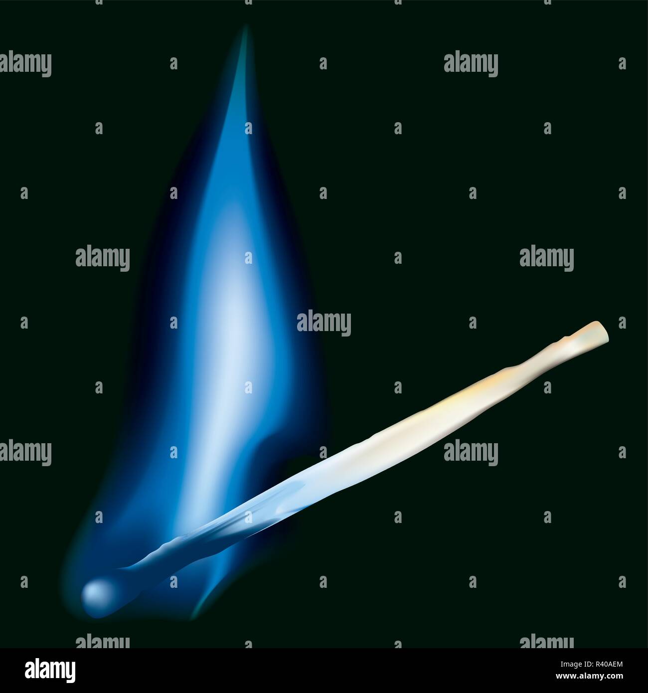 Match flame blue background Stock Vector Images - Alamy