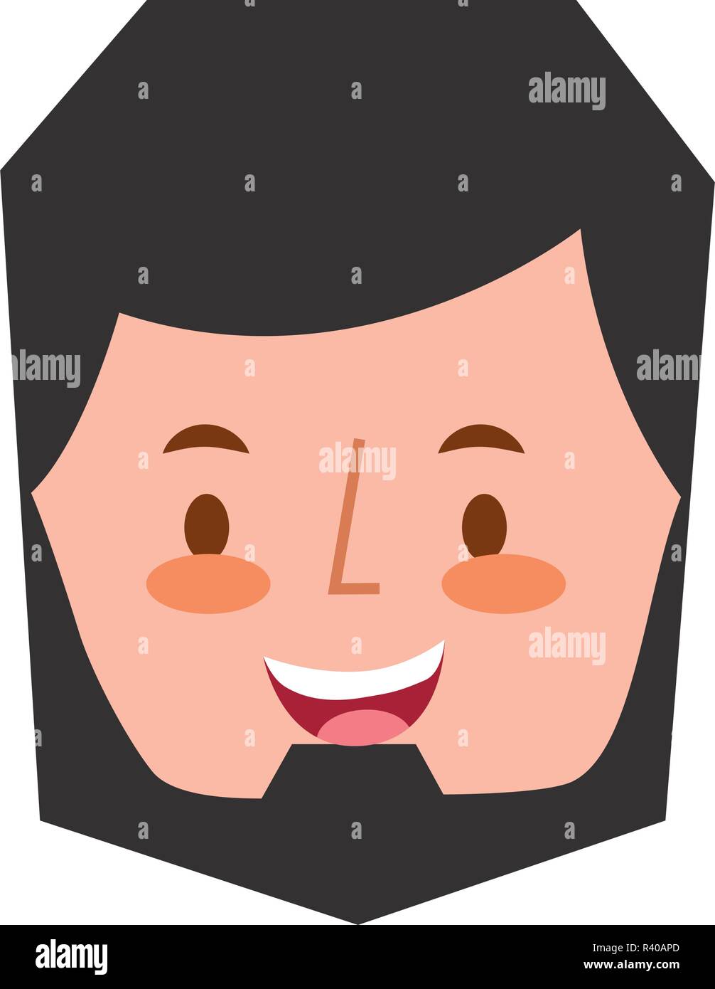 man face cartoon character image vector illustration Stock Vector Image ...