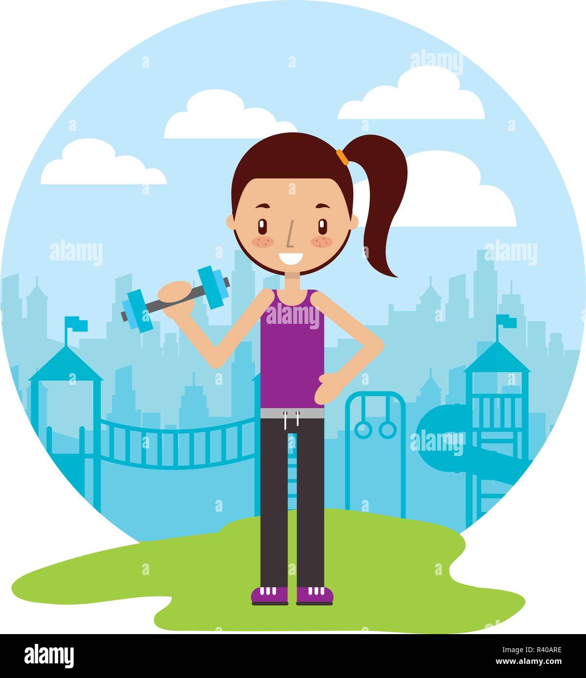 Good habits exercise healthy food Stock Vector Images - Alamy