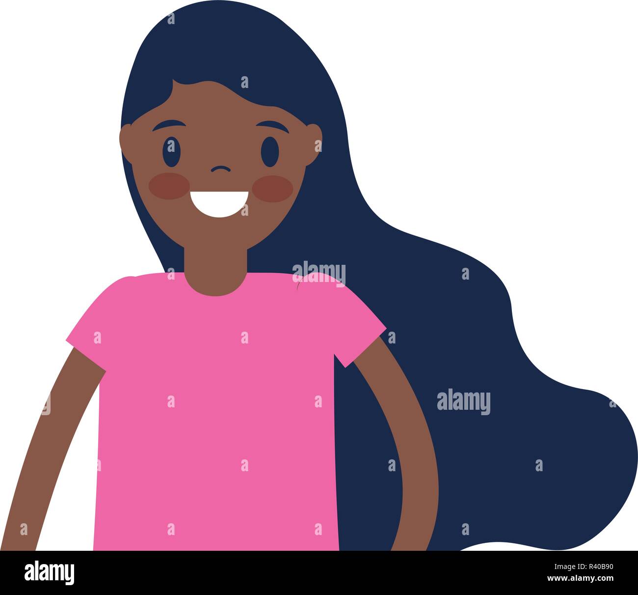 Hairstyle smiling on Stock Vector Images - Alamy