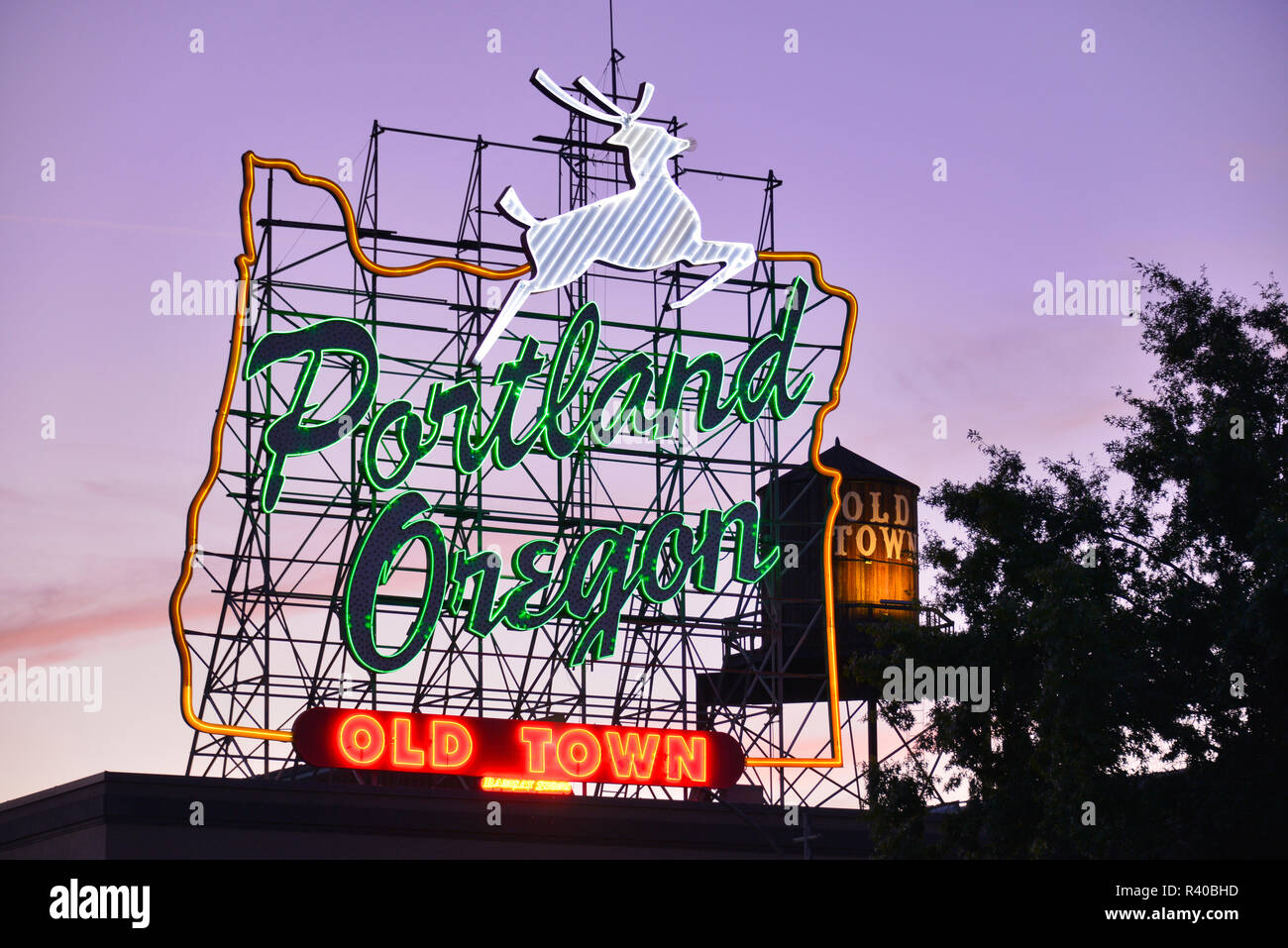 Portland old town hi-res stock photography and images - Alamy