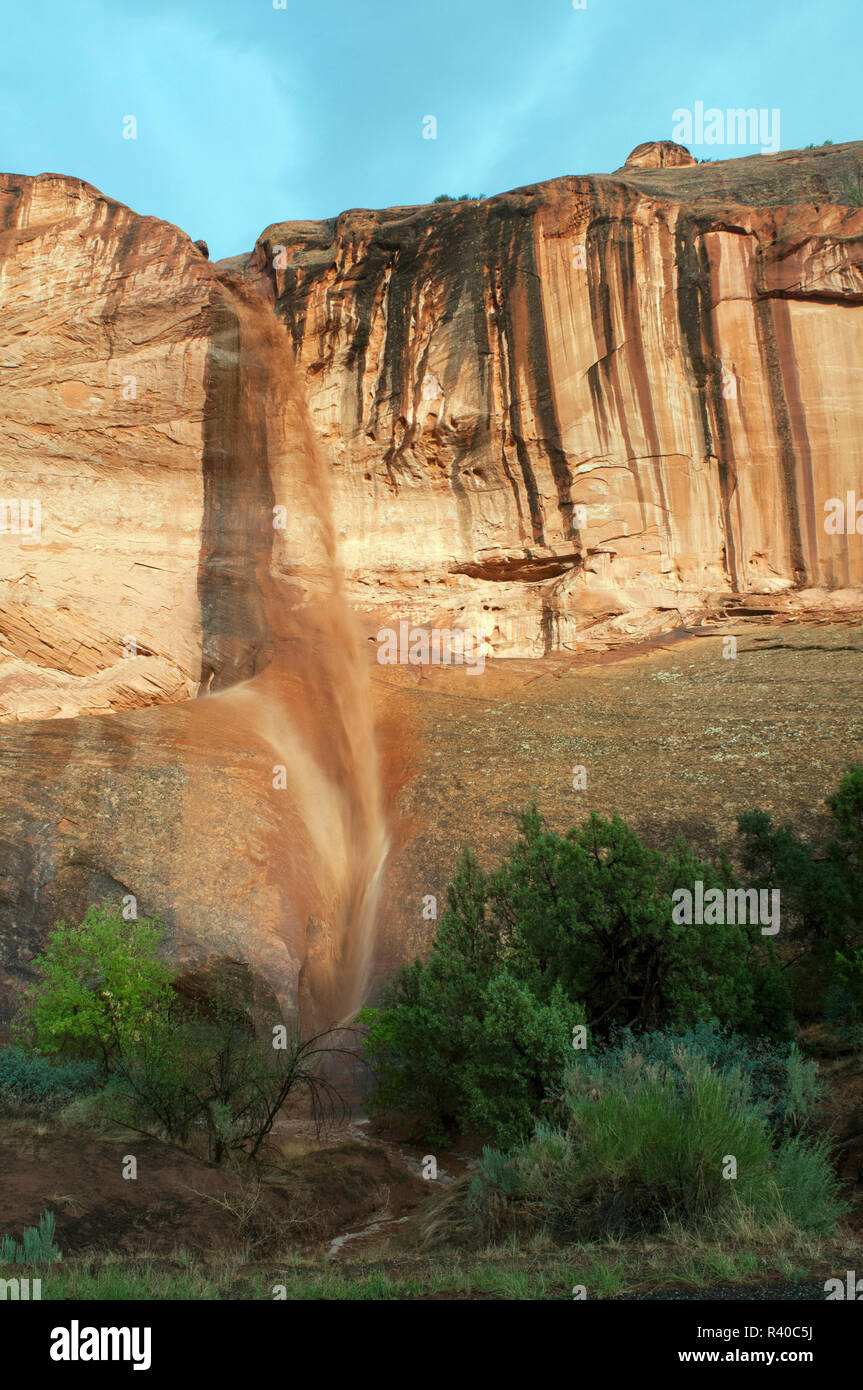 Utah Flash Flood Waterfall Stock Photo - Alamy