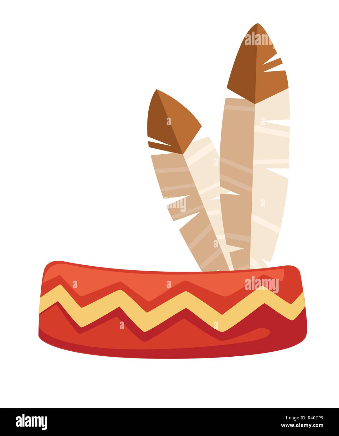 Native American Feather Hat Cartoon