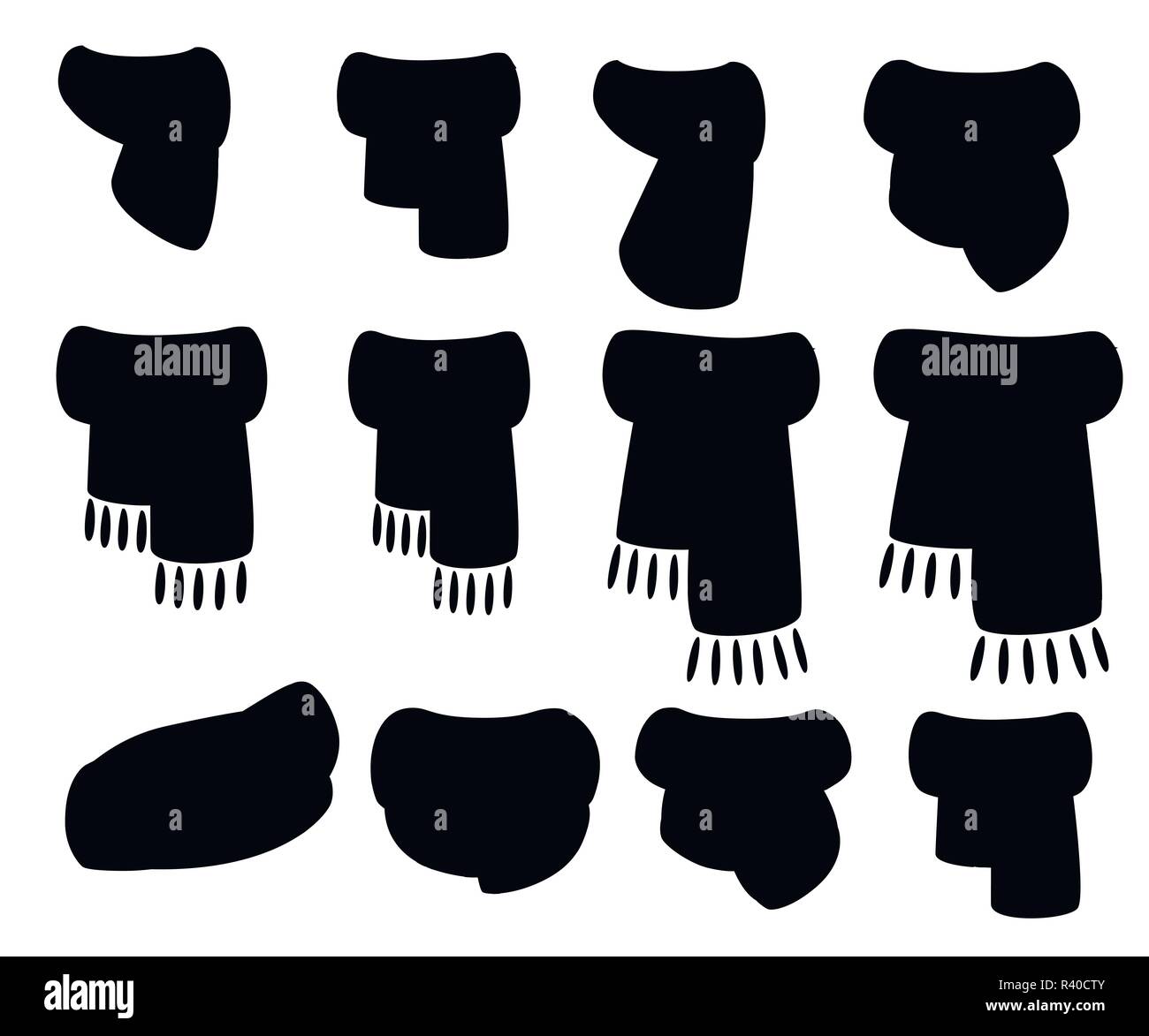 Striped Scarf Stock Vector Images - Alamy