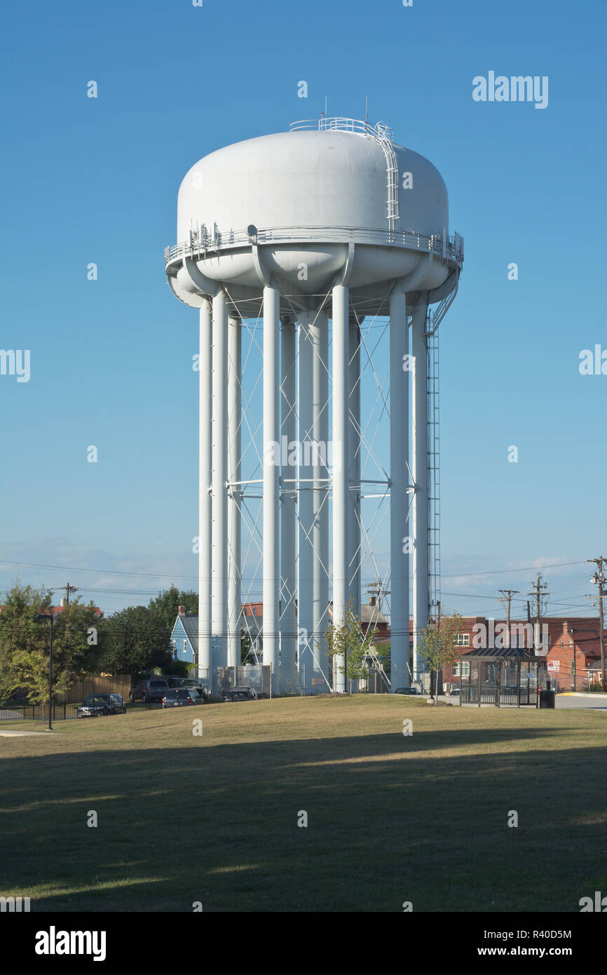 White Water Tower Stock Photo - Alamy