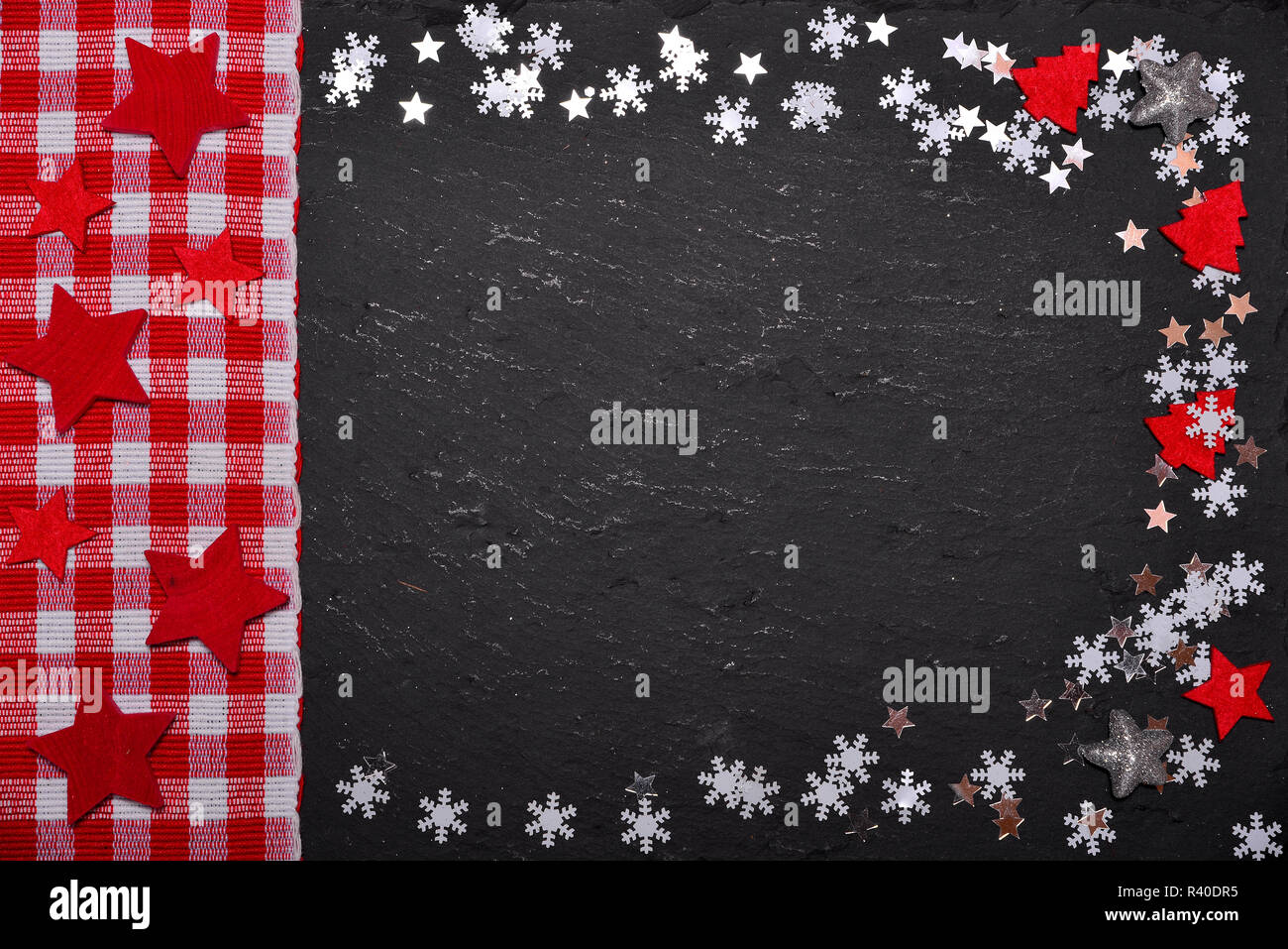 christmas slate background Stock Photo - Alamy