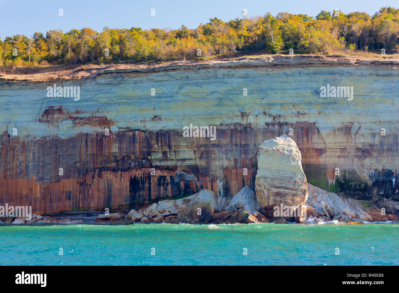 Michigan, Upper Peninsula, Pictured Rocks National Lakeshore, Painted ...