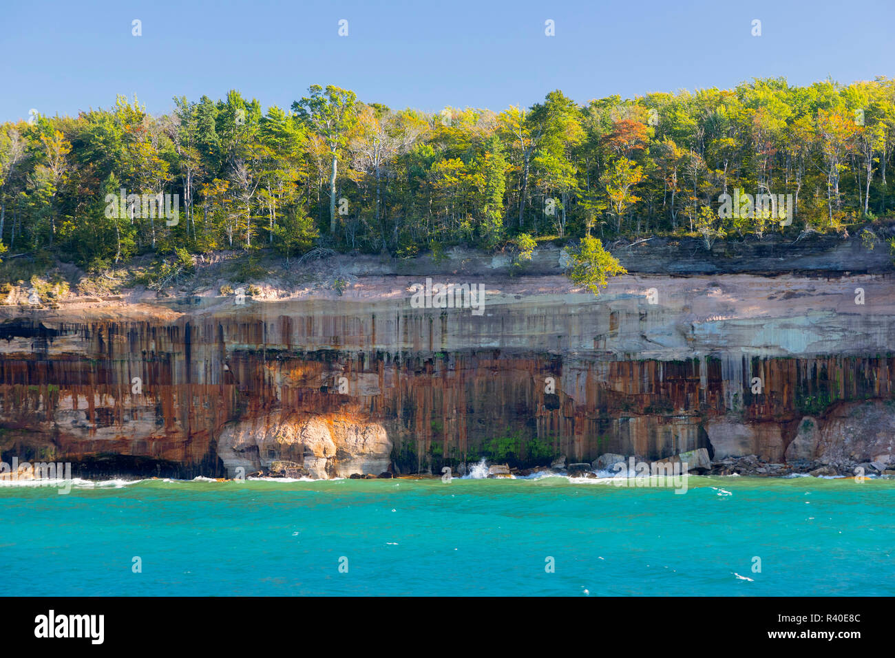Michigan, Upper Peninsula, Pictured Rocks National Lakeshore, Painted ...
