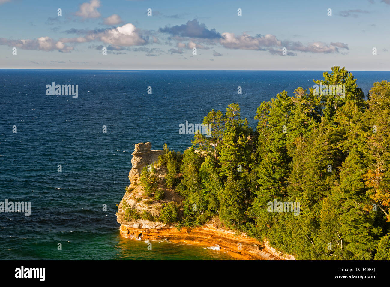 Michigan, Pictured Rocks National Lakeshore, Miners Castle Stock Photo ...