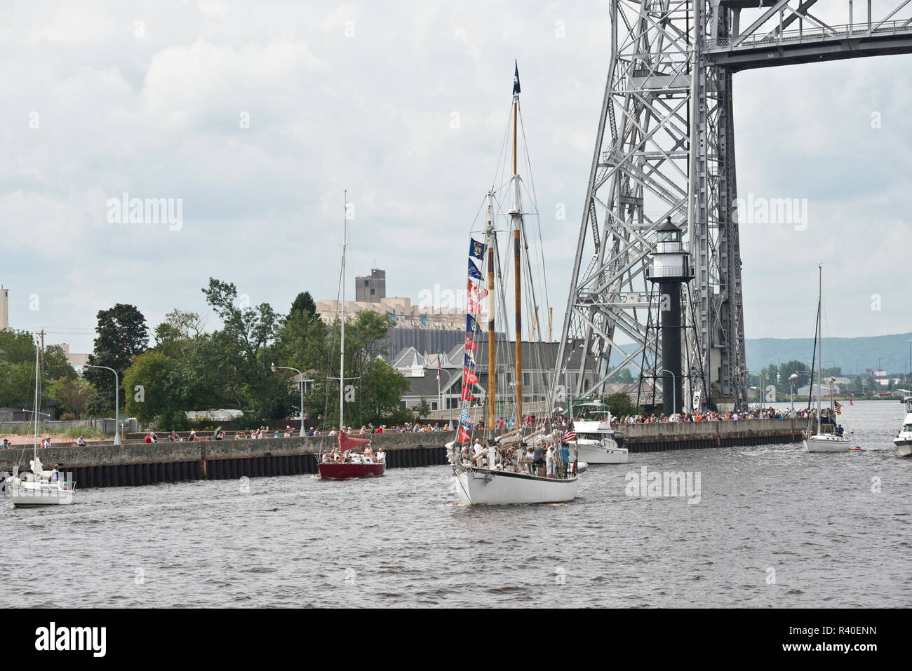 USA, Minnesota, Duluth, Tall Ships Festival 2016, Appledore V in Ship ...