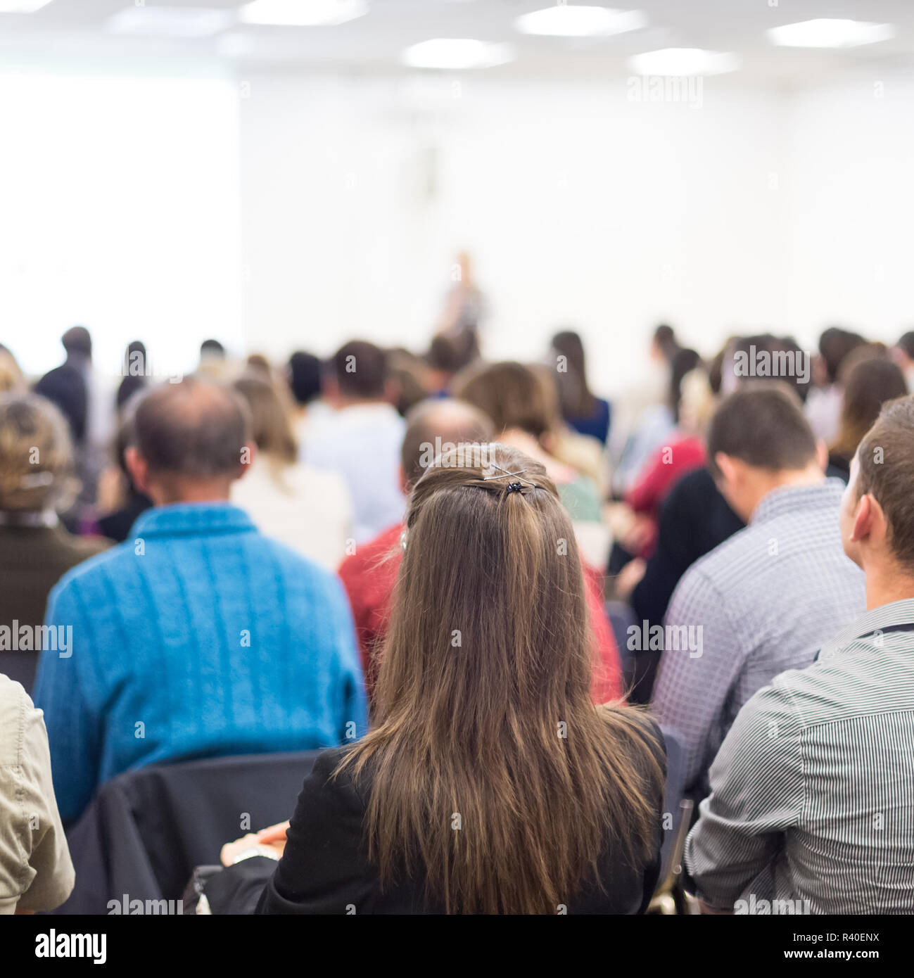 Audience in the lecture hall Stock Photo - Alamy